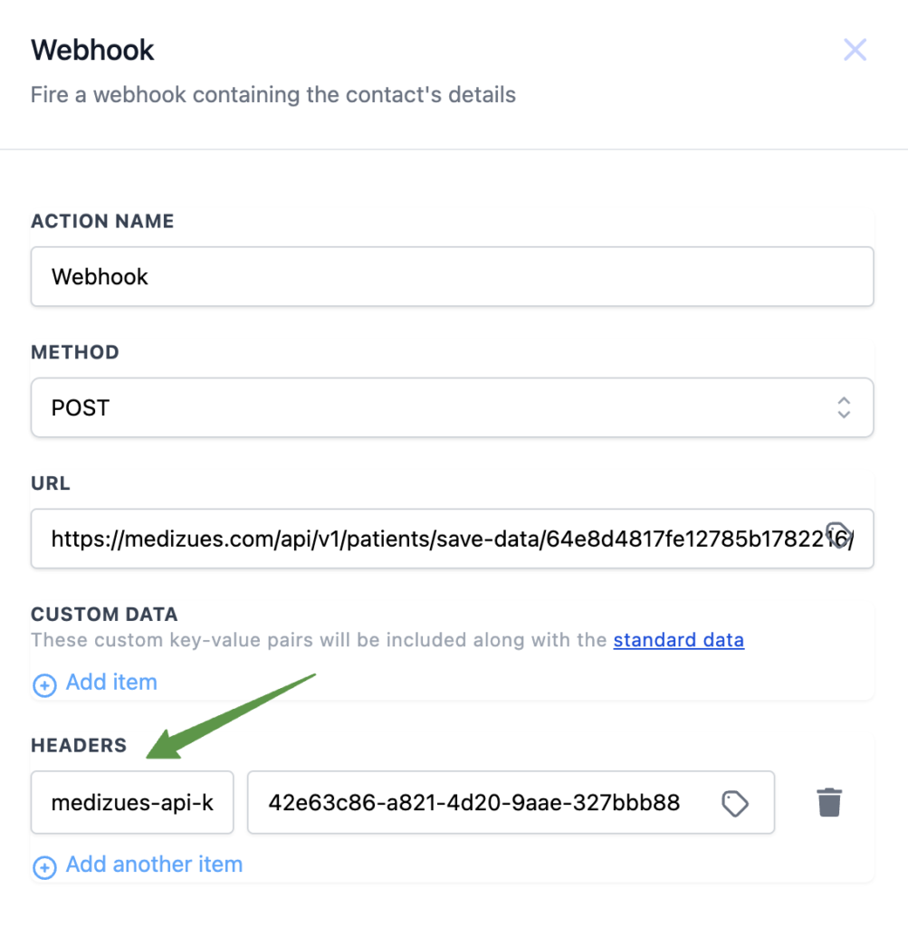 Webhooks API - MediZues